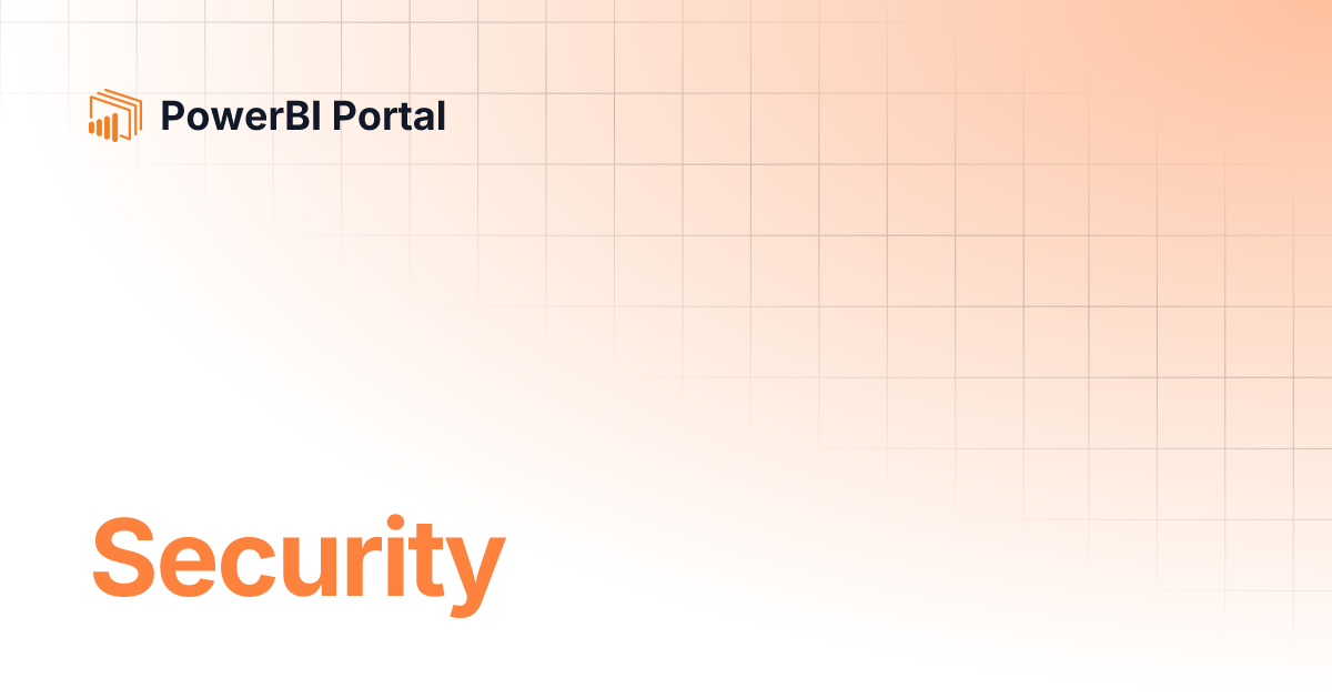 Security | PowerBI Portal